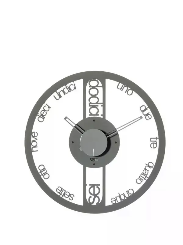 ARTI & MESTIERI Italian-number Wall Clock - Grey