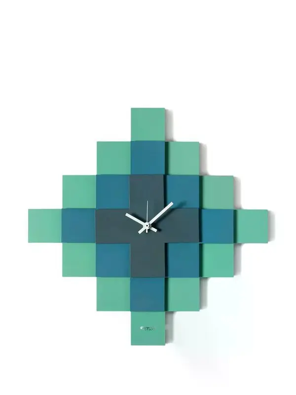 ARTI & MESTIERI Geometric Layered Wall Clock - Blue