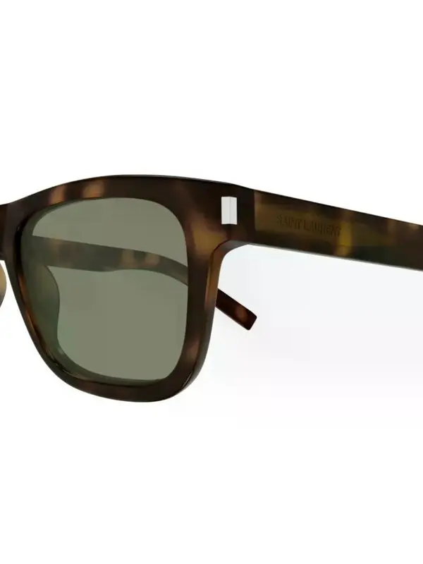 Saint Laurent Logo-engraved Sunglasses - Brown
