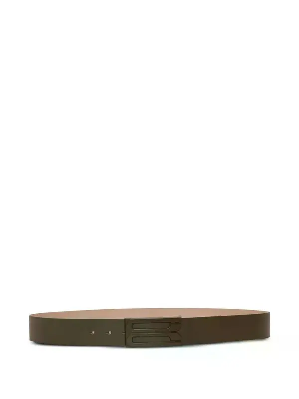 Victoria Beckham Logo-buckle Leather Belt - Green