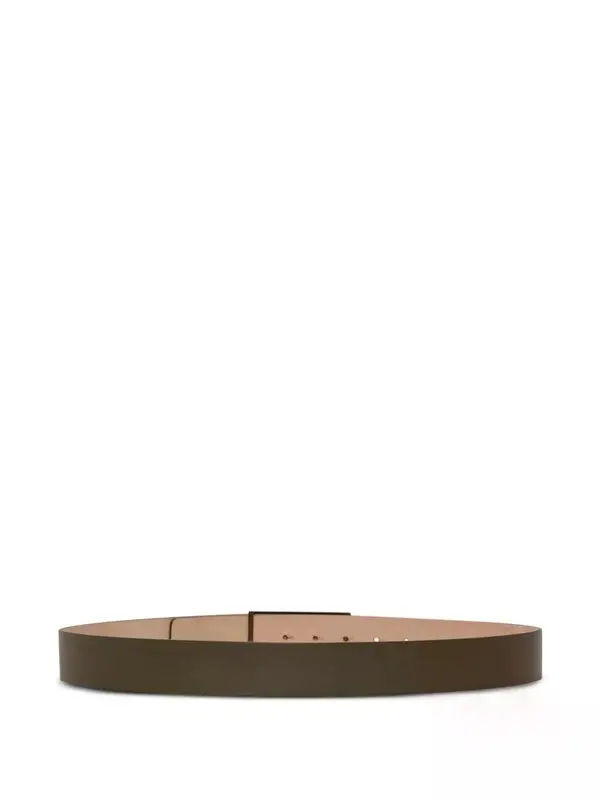 Victoria Beckham Logo-buckle Leather Belt - Green