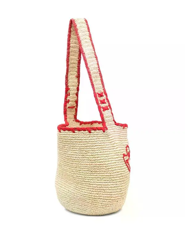 Marni Logo-embroidered Paper Shoulder Bag