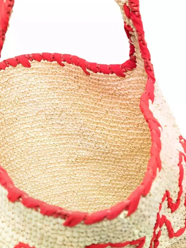 Marni Logo-embroidered Paper Shoulder Bag