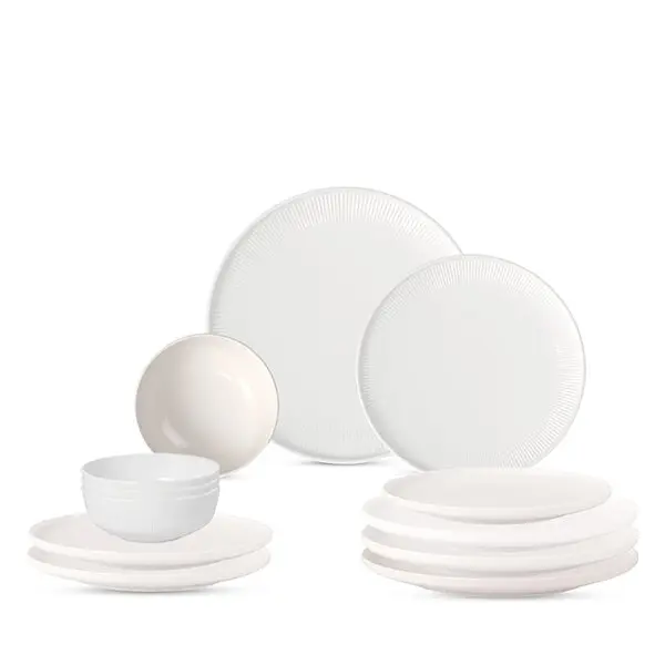 VILLEROY & BOCH Afina Porcelain 12 Piece Dinnerware Set, Service For 4 - White