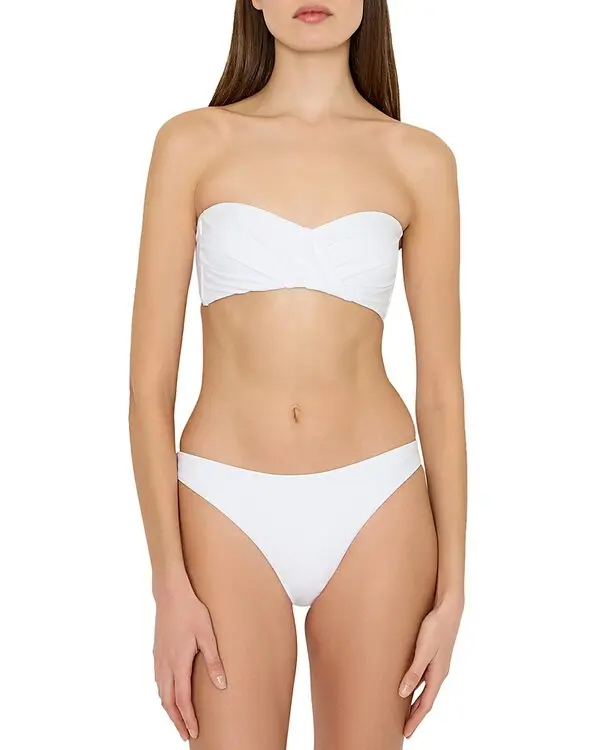 MILLY Margot Bikini Bottom - White