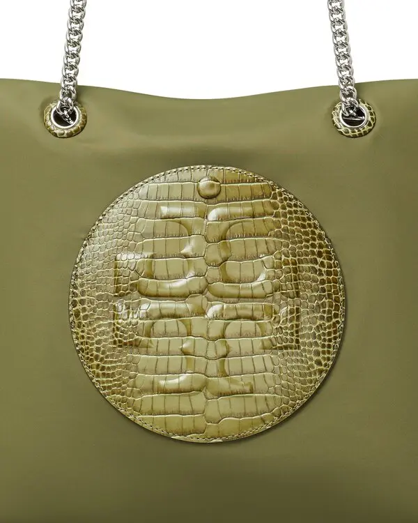 Tory Burch Ella Chain Zip Tote - Green/khaki