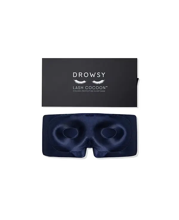 DROWSY Silk Eyelash Protecting Sleep Mask - Navy