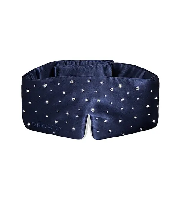 DROWSY Swarovski Silk Sleep Mask - Navy