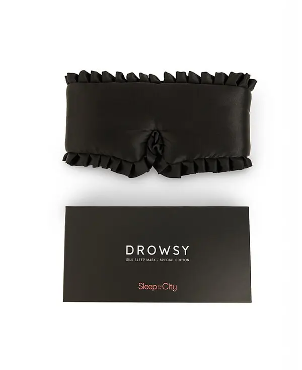 DROWSY Sleep In The City Silk Sleep Mask - Black Jade