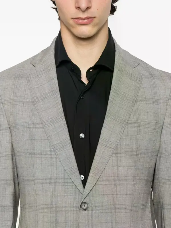 BOSS Checked Suit - Grey