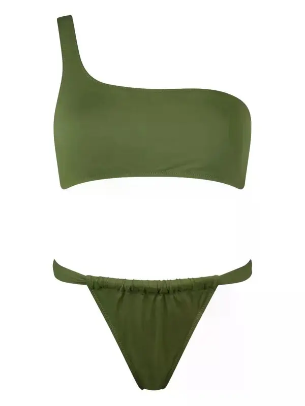 MC2 SAINT BARTH Celestine Noelle One-shoulder Bikini Top - Green