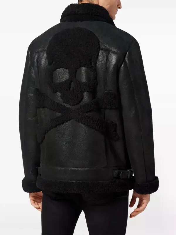 Philipp Plein Shearling Biker Jacket