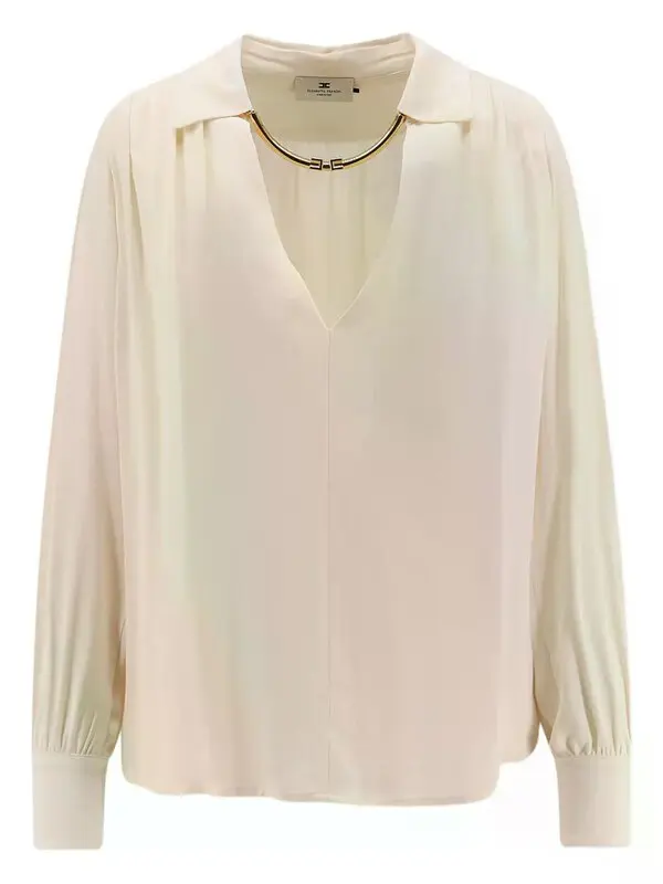 Elisabetta Franchi Collar-detail Blouse - White