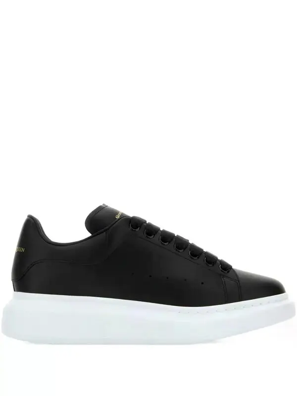 Alexander McQueen Oversized Leather Sneakers - Black