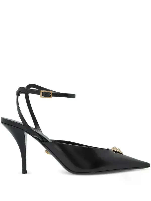 Versace 85mm Medusa-embellished Pointed-toe Pumps