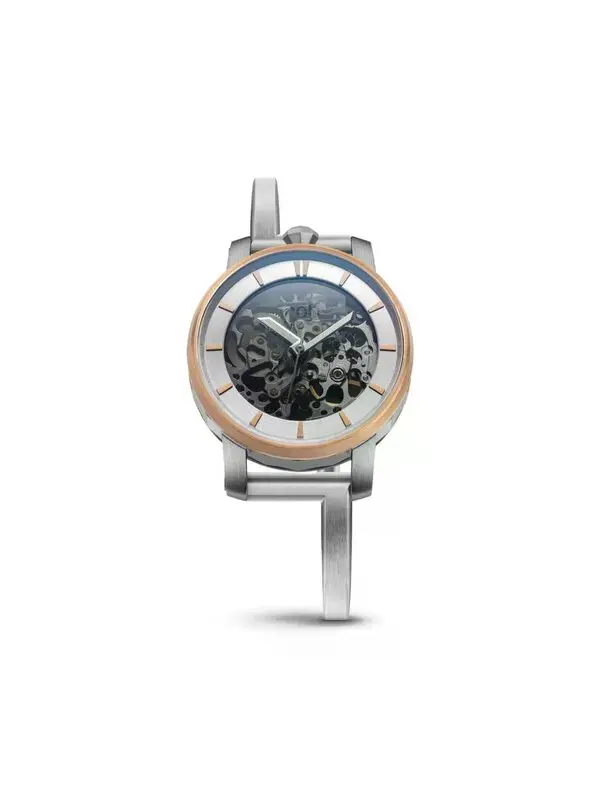 FOB PARIS Skeleton 36mm Watch - Silver