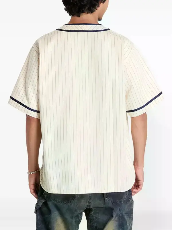 A BATHING APE Pinstripe Baseball Shirt