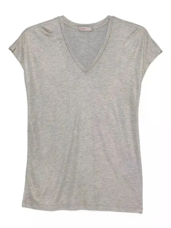 Herno Metallic V-neck T-shirt