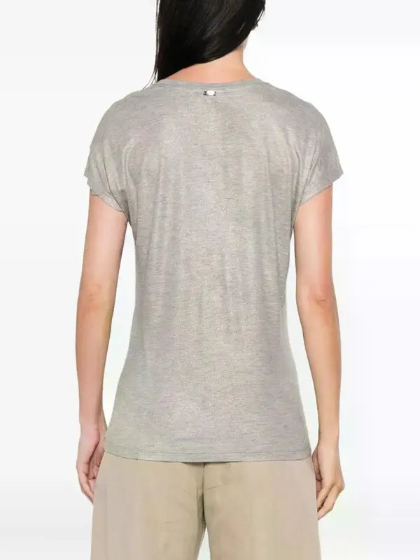 Herno Metallic V-neck T-shirt
