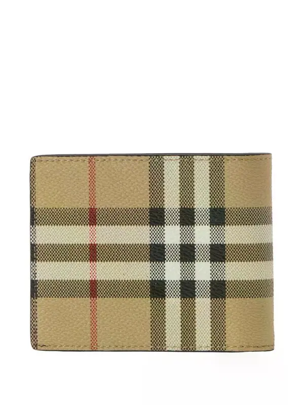 Burberry Check Slim Bifold Wallet - Neutrals