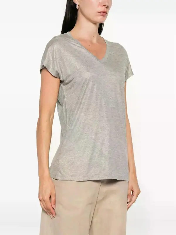 Herno Metallic V-neck Tee