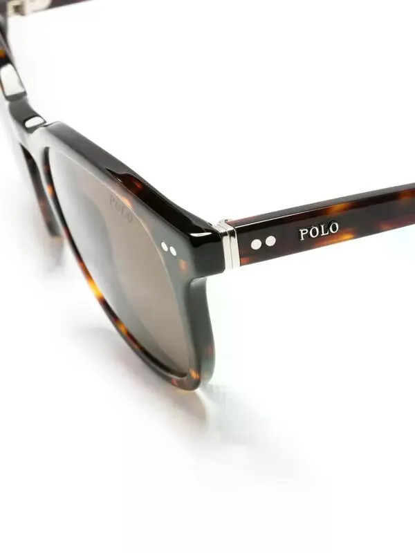 POLO RALPH LAUREN EYEWEAR Tortoiseshell-effect Round-frame Sunglasses