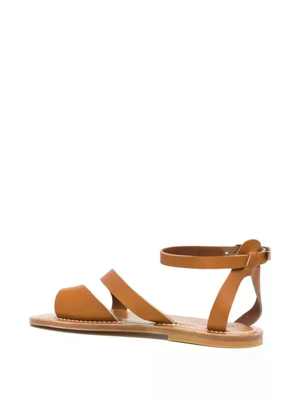 K.JACQUES Leather Ankle-strap Sandals - Neutrals