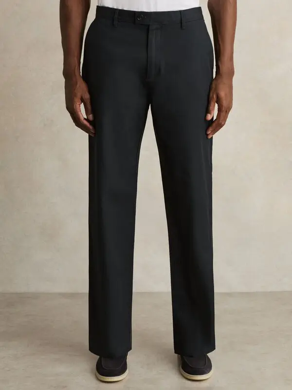 REISS Shade Relaxed-fit Cotton-linen Trousers