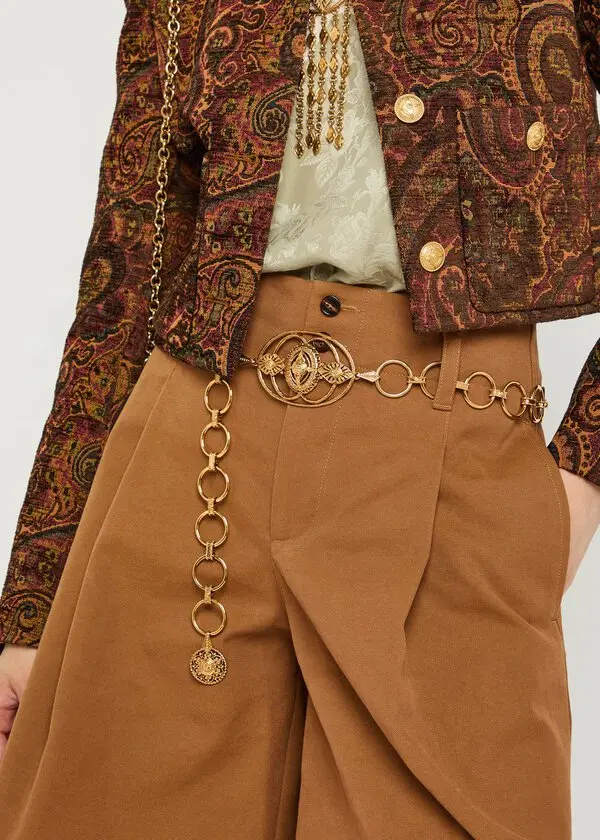 Chloé Pleated Canvas Shorts