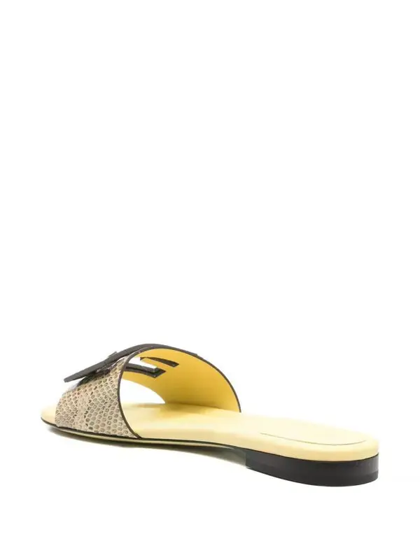 Fendi Snakeskin Leather Sandals