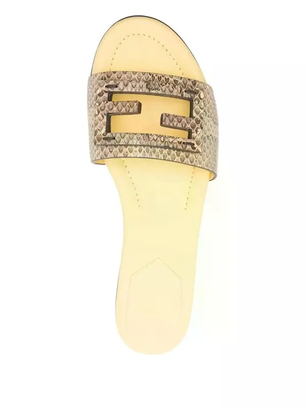 Fendi Snakeskin Leather Sandals
