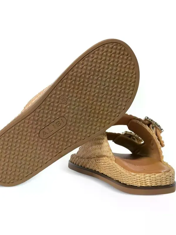 ALIBI Greta Raffia Sandals - Neutrals