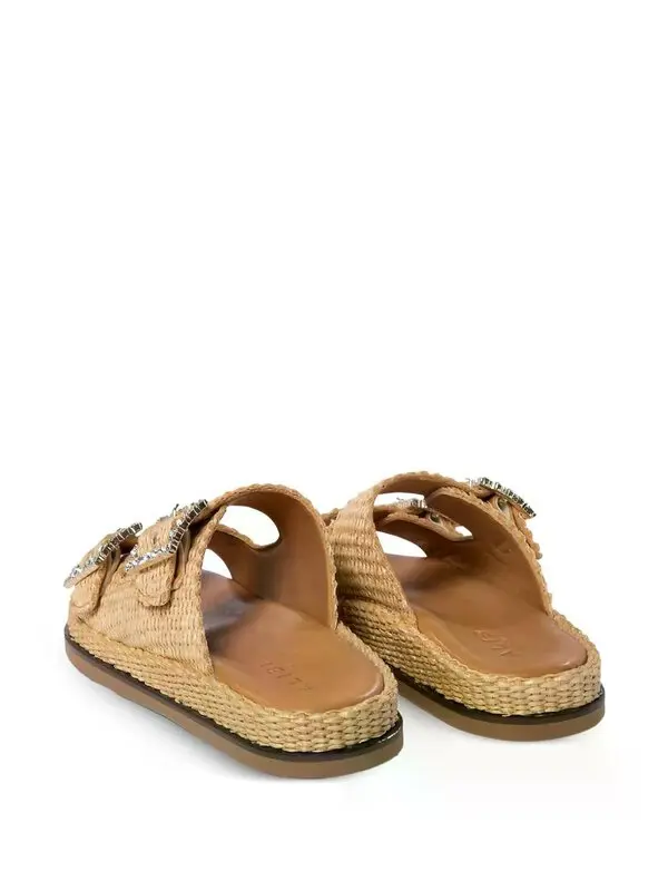 ALIBI Greta Raffia Sandals - Neutrals