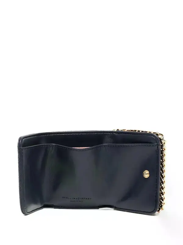 Stella McCartney Chain-link Detailing Leather Wallet - Blue