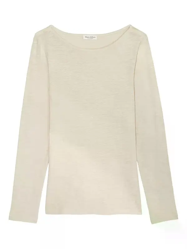 Marc O'polo Boat-neck Long-sleeve Top - Neutrals
