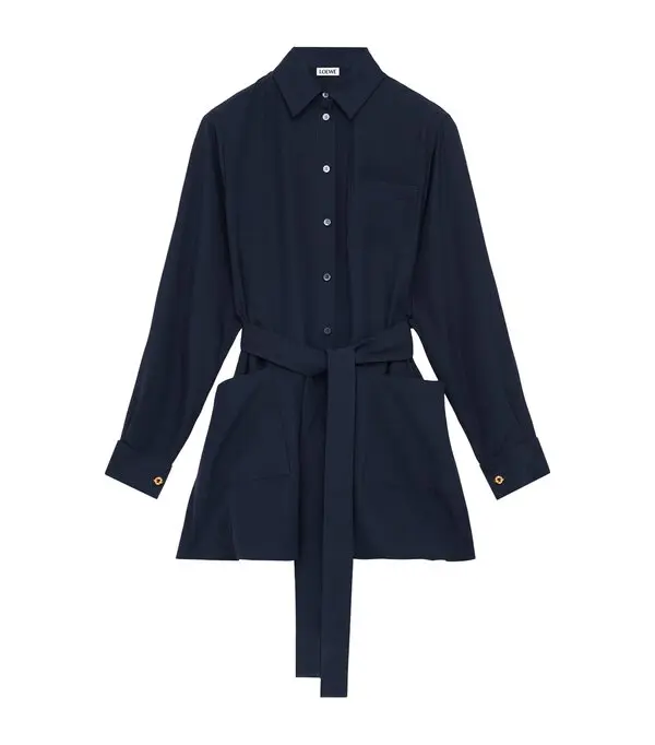 Loewe Silk Belted Longline Shirt