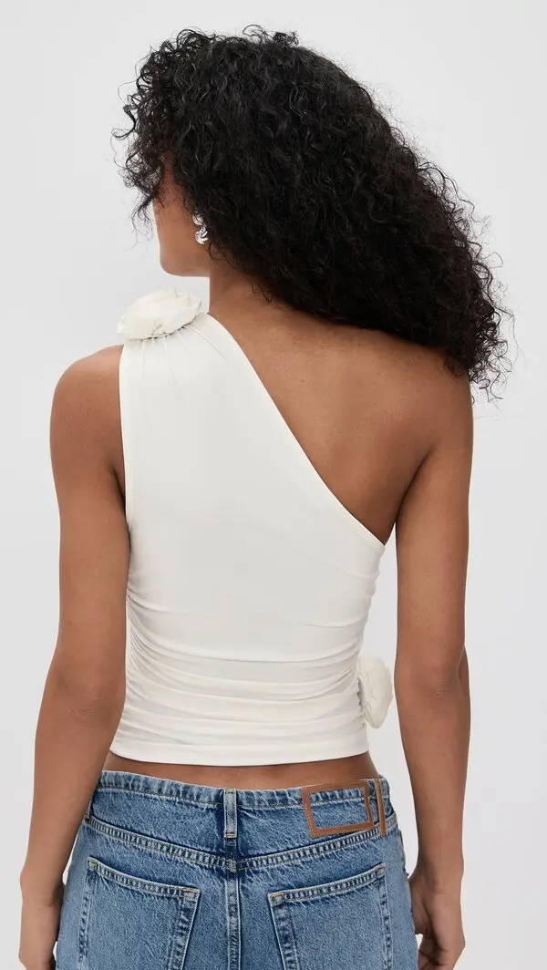 Lioness Rendezvous One-Shoulder Top Porcelain 69% Off