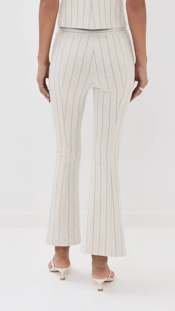 Rosetta Getty Pinstriped Cropped Flare Pants