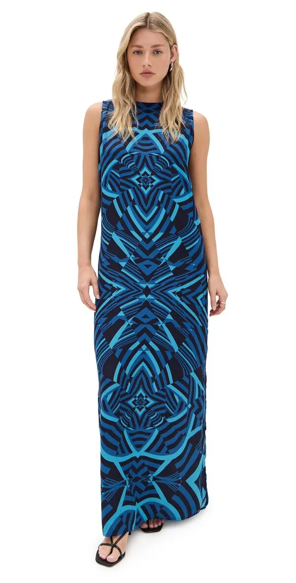 87ORIGINS Kaleidoscope Printed Maxi Dress