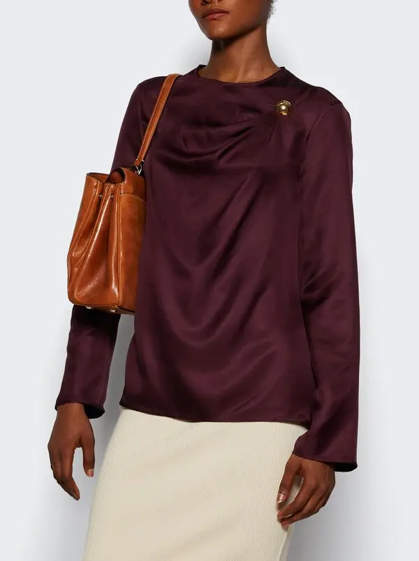 Loulou De Saison Azae Draped Blouse - Red