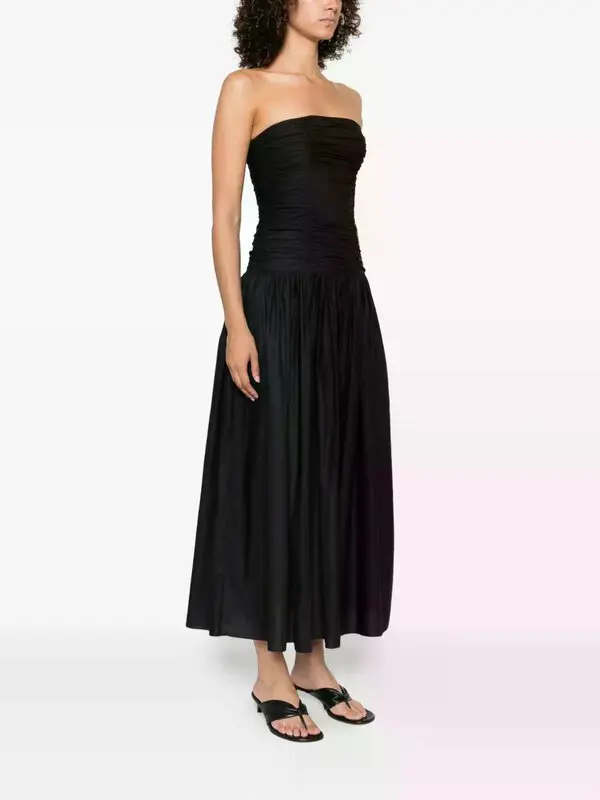 Matteau Drop-waist Strapless Midi Dress