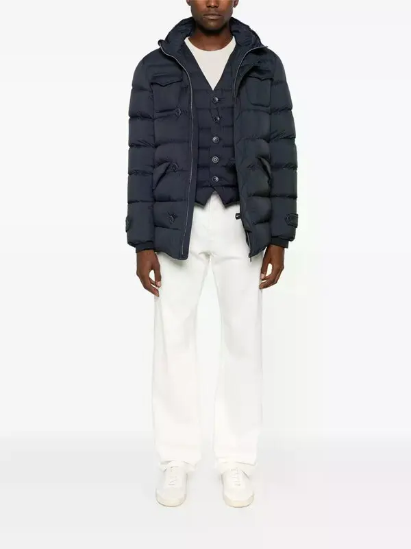 Herno Hooded Down Jacket - Blue