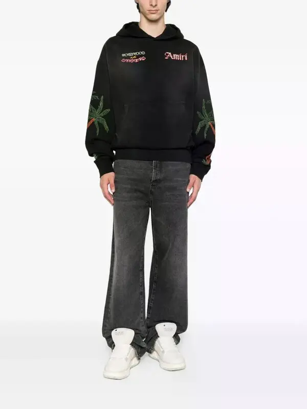 Amiri Palm Tree Embroidered Hoodie