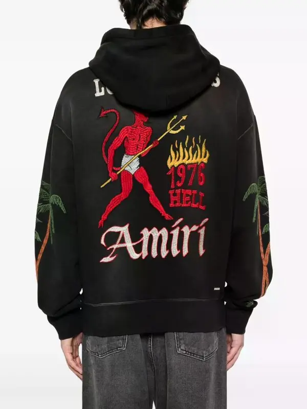 Amiri Palm Tree Embroidered Hoodie