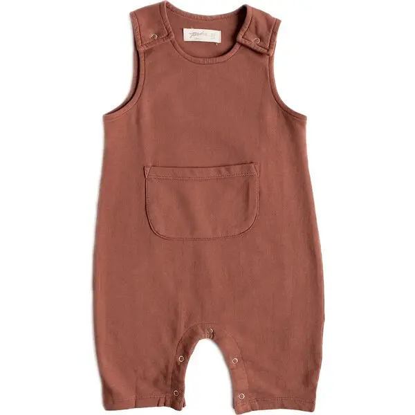 PEHR Organic Cotton French Terry Overalls - Clay