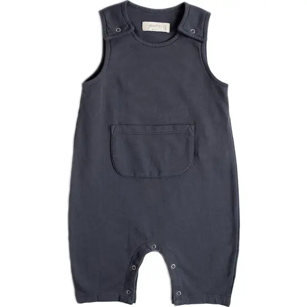 PEHR Organic Cotton French Terry Overalls - Ink Blue