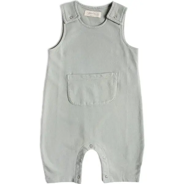 PEHR Organic Cotton French Terry Overalls - Soft Sea