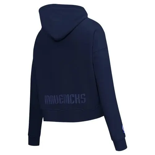 PRO STANDARD Dallas Mavericks Jewels Cropped Pullover Hoodie - Navy