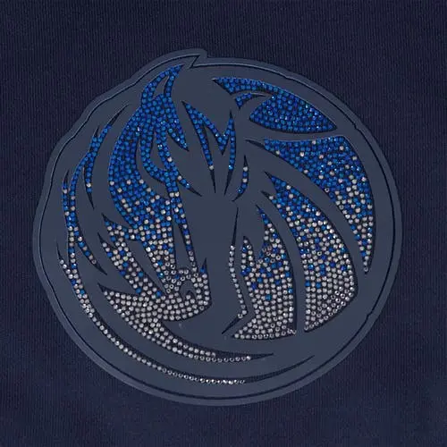PRO STANDARD Dallas Mavericks Jewels Cropped Pullover Hoodie - Navy