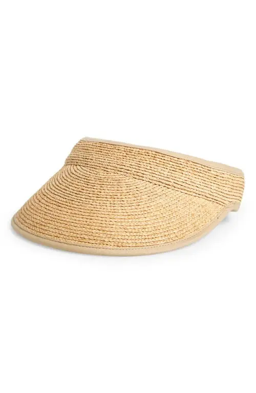 Lack Of Color Raffia Visor - Natural Raffia